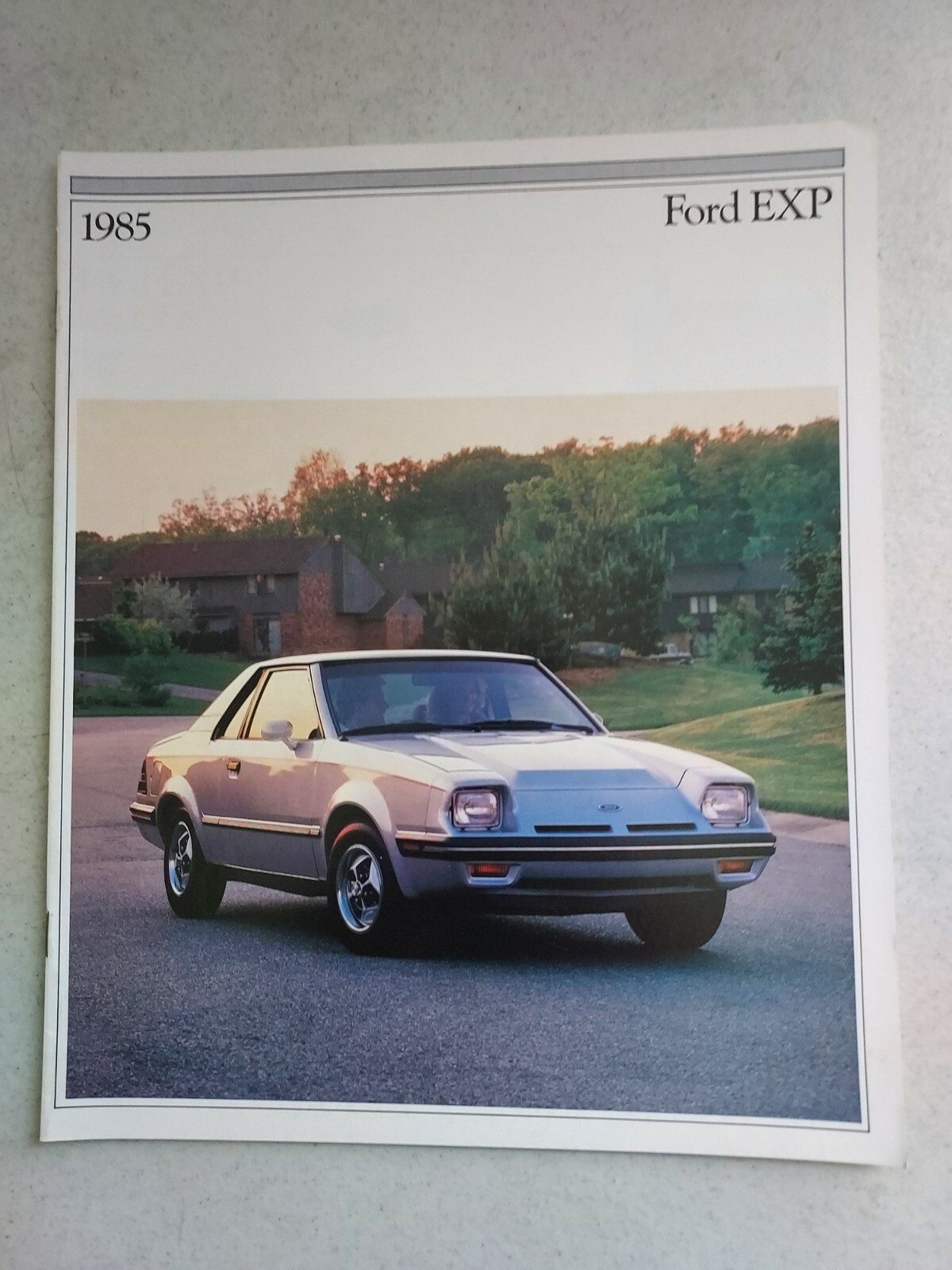 1985 Ford EXP Turbo Luxury Coupe Dealer Brochure Book 9" x 11" | eBay