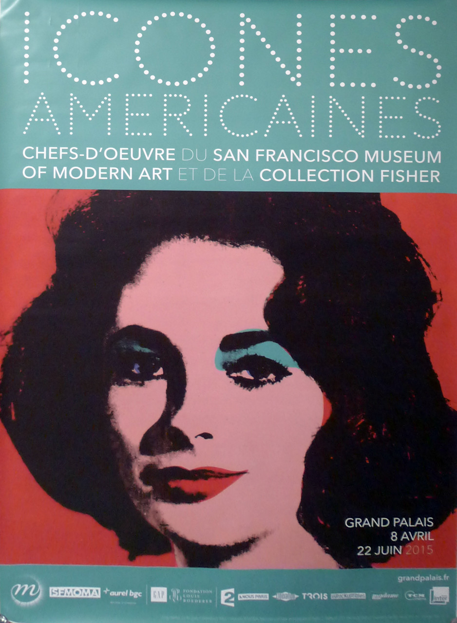 ANDY WARHOL EXHIBITION / ELIZABETH TAYLOR - ORIGINAL MUSEUM ADVERTISING ...