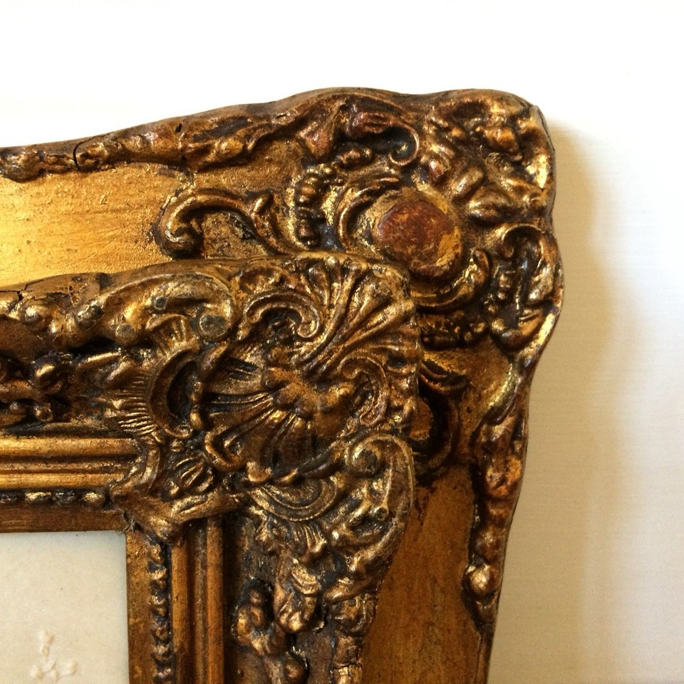 Marble Style Cherub Plaque Stunning Ornate Gilt Frame Renaissance/Putto ...