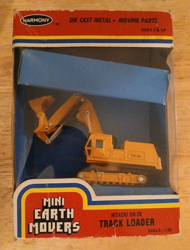 Vintage 1980 Harmony 1/52 Mini Earth Movers Hitachi UH-20 Track Loader ...