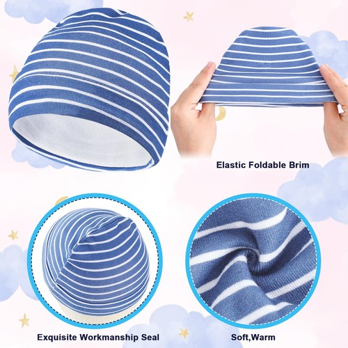 6 Pcs Preemie Baby Hats Cotton Caps Warm Newborn Beanie for NICU Boy ...