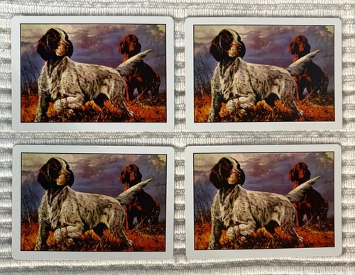 4 Wide Vintage Playing Cards ~ Sporting Hunting Dogs ~ Scenery | eBay