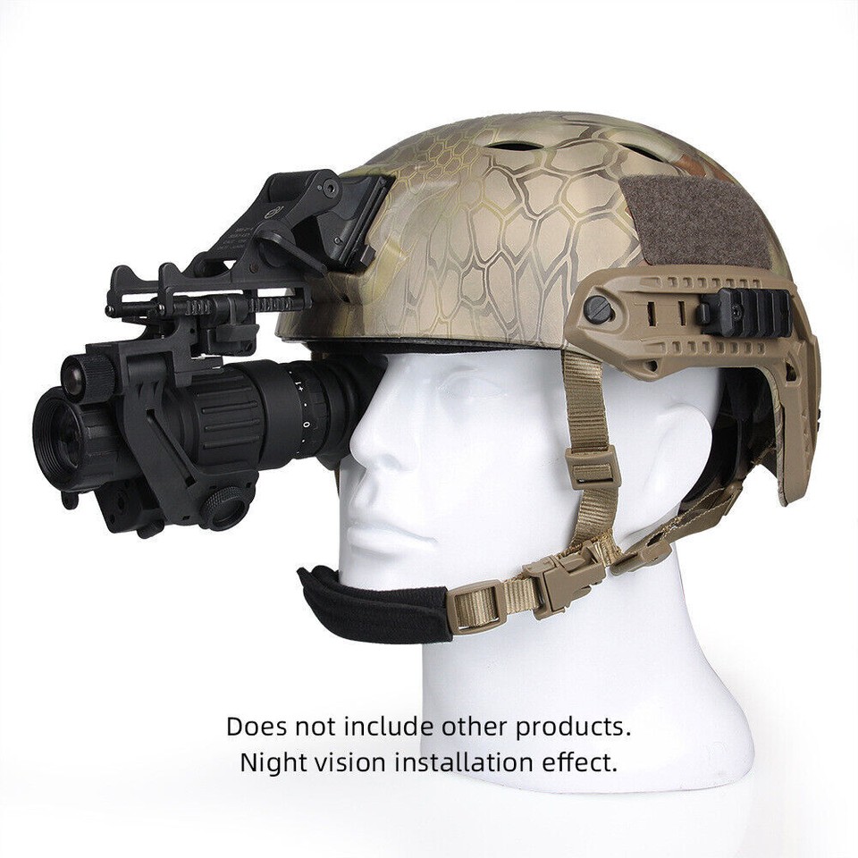 Metal CNC Helmet NVG Mount + J arm Swing Arm for PVS 14 Night Vision ...