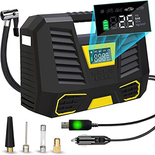 Cordless Tire Inflator Portable Air Compressor 150PSI - 6000mAh ...