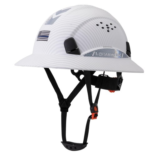 Full Brim Hard Hat Construction OSHA Approved Vented Hard Hat Cascos De ...