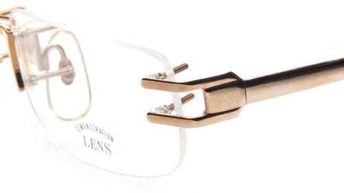 NEW FACET-15 GOLD EYEGLASSES FRAME GLASSES RIMLESS FRAME 53-16-140 ...