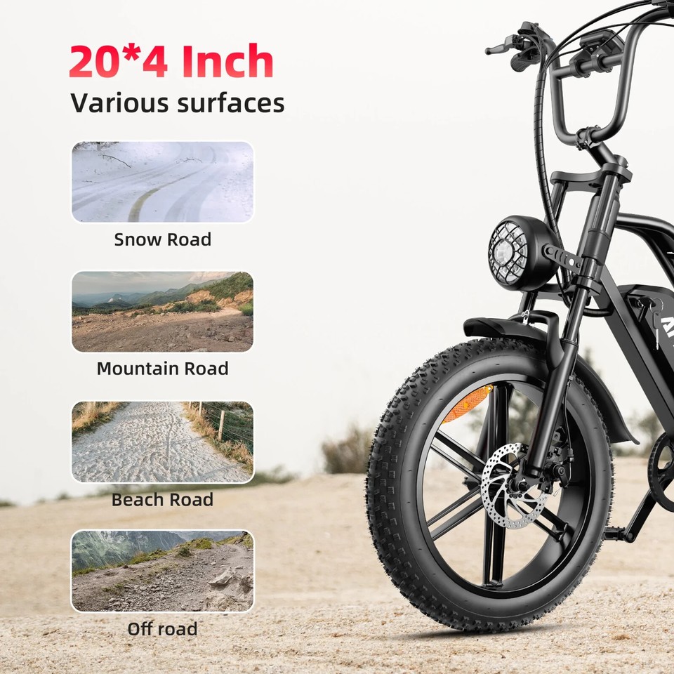 Electric Bike 1500W 48V/20Ah Dual Suspension Fat Tire e bike E Bicycle ...