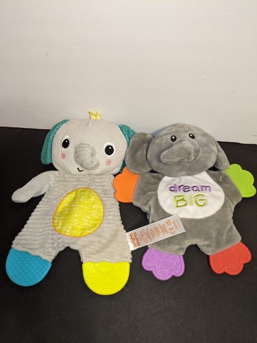 Elephant Lovey Plush Dream Big Baby Teether Crinkle Toys | eBay