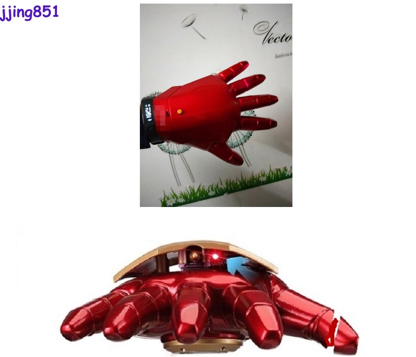 Iron Man JARVIS LED Voice Avengers Hand Arm Light Long Gloves Cosplay ...