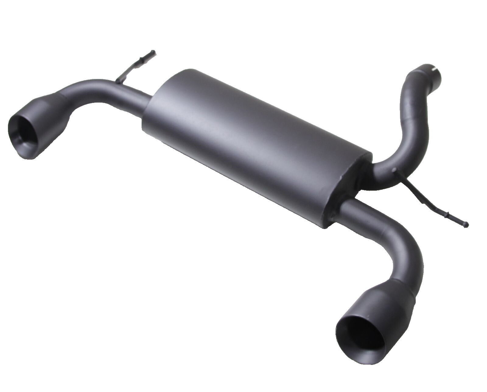2.5" Matte Black Dual Axle Back Exhaust Muffler For 07-17 Jeep Wrangler ...