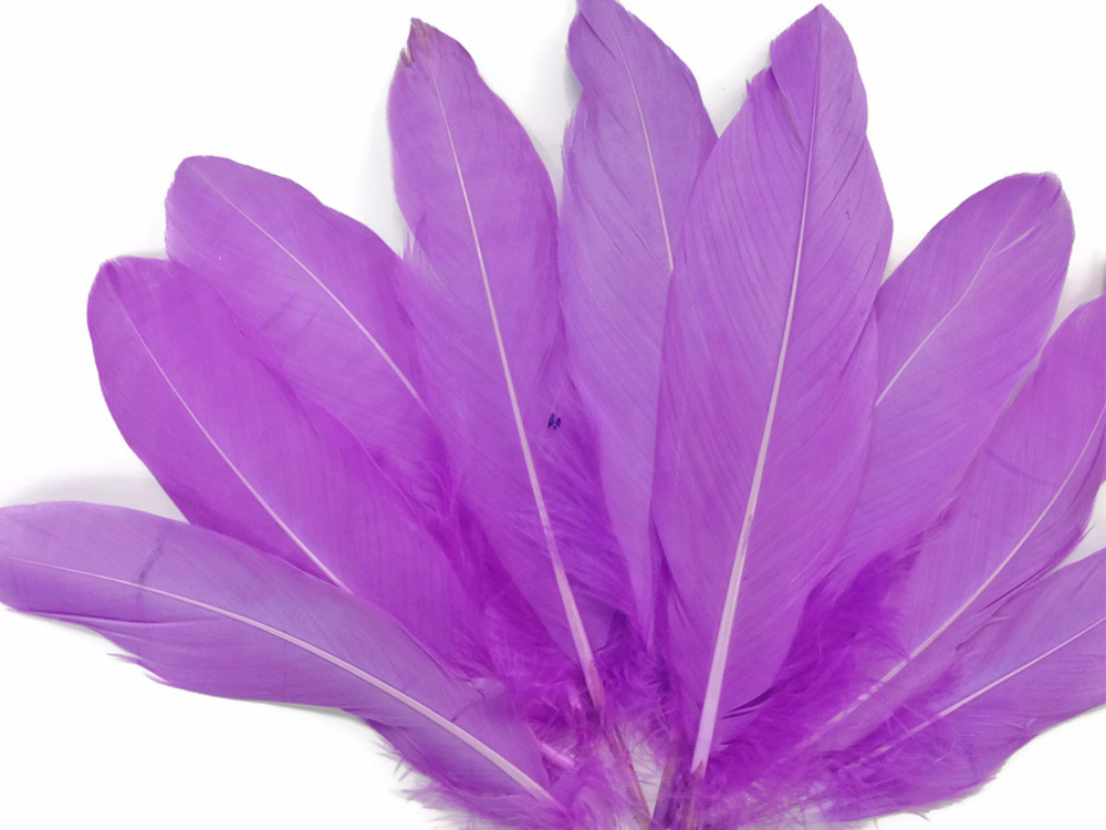 USA SELLER | 1 Pack - Lavender Goose Satinettes loose feathers 0.3 oz ...