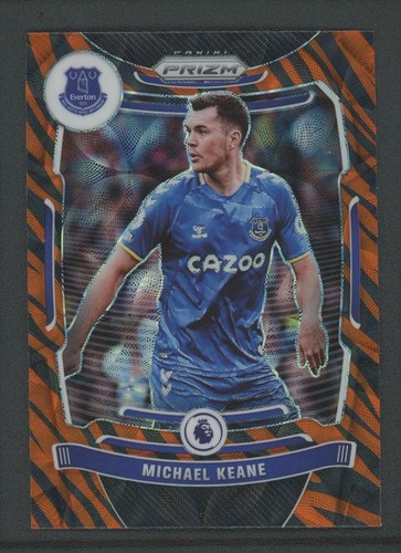 2021-22 Michael Keane panini prizm premier league choice tiger stripe ...