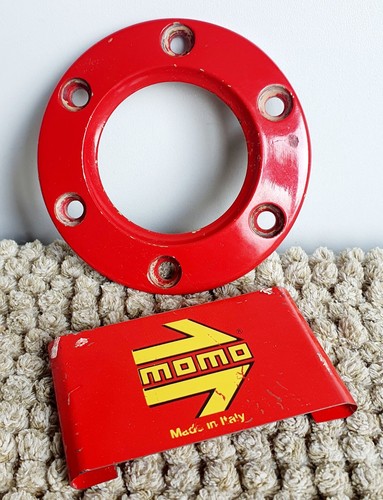MOMO metal ring for steering wheel made in Italy authentic RARE red ...