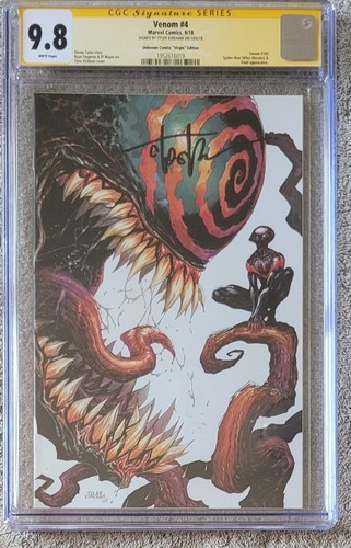 VENOM #4 CGC 9.8 SS Tyler Kirkham Unknown Comics virgin variant Origin ...