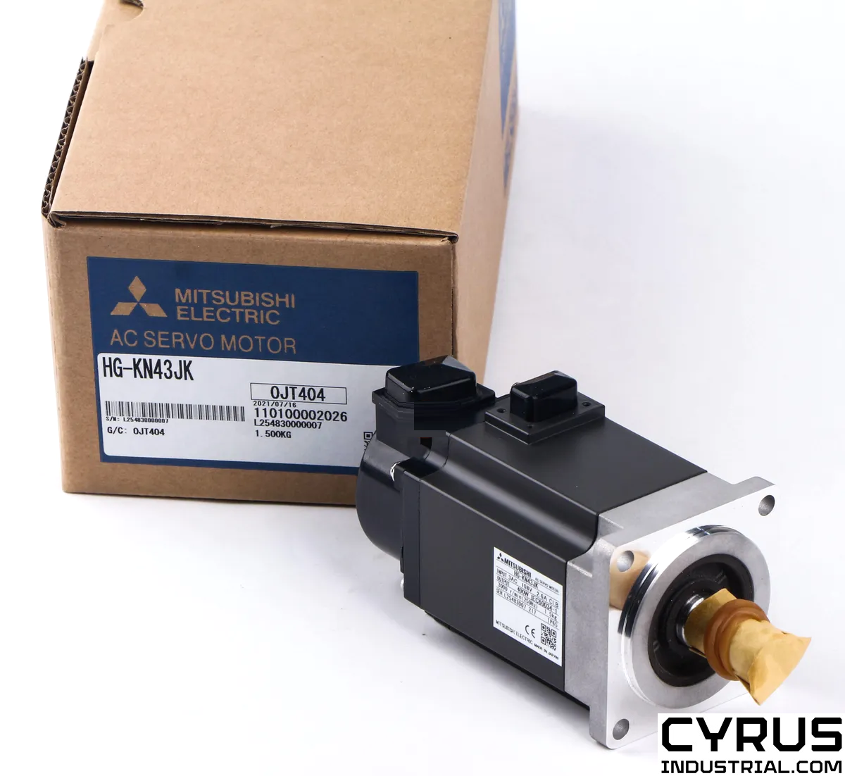 Mitsubishi HG-KN43JK AC brushless rotary servo motor with keyed shaft ...