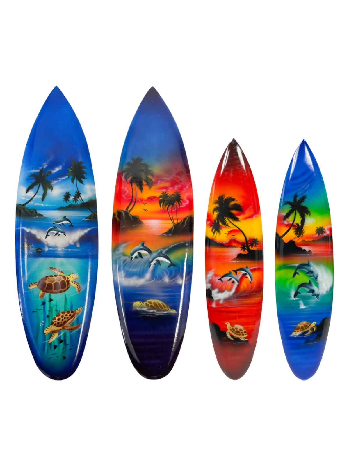 Wooden Hand painted Airbrushed Decorative Surfboard Plaque Wall Hanging ...