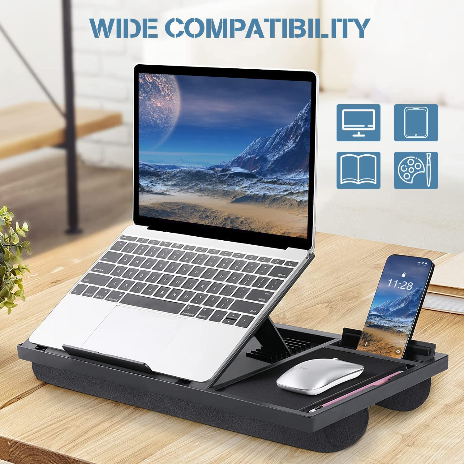 Laptop Lap Desk - Home Office Lap Desk for Laptop with 20 Adjustable ...