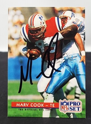 MARV COOK Signed Autographed 1992 Pro Set Football Card #245 New ...