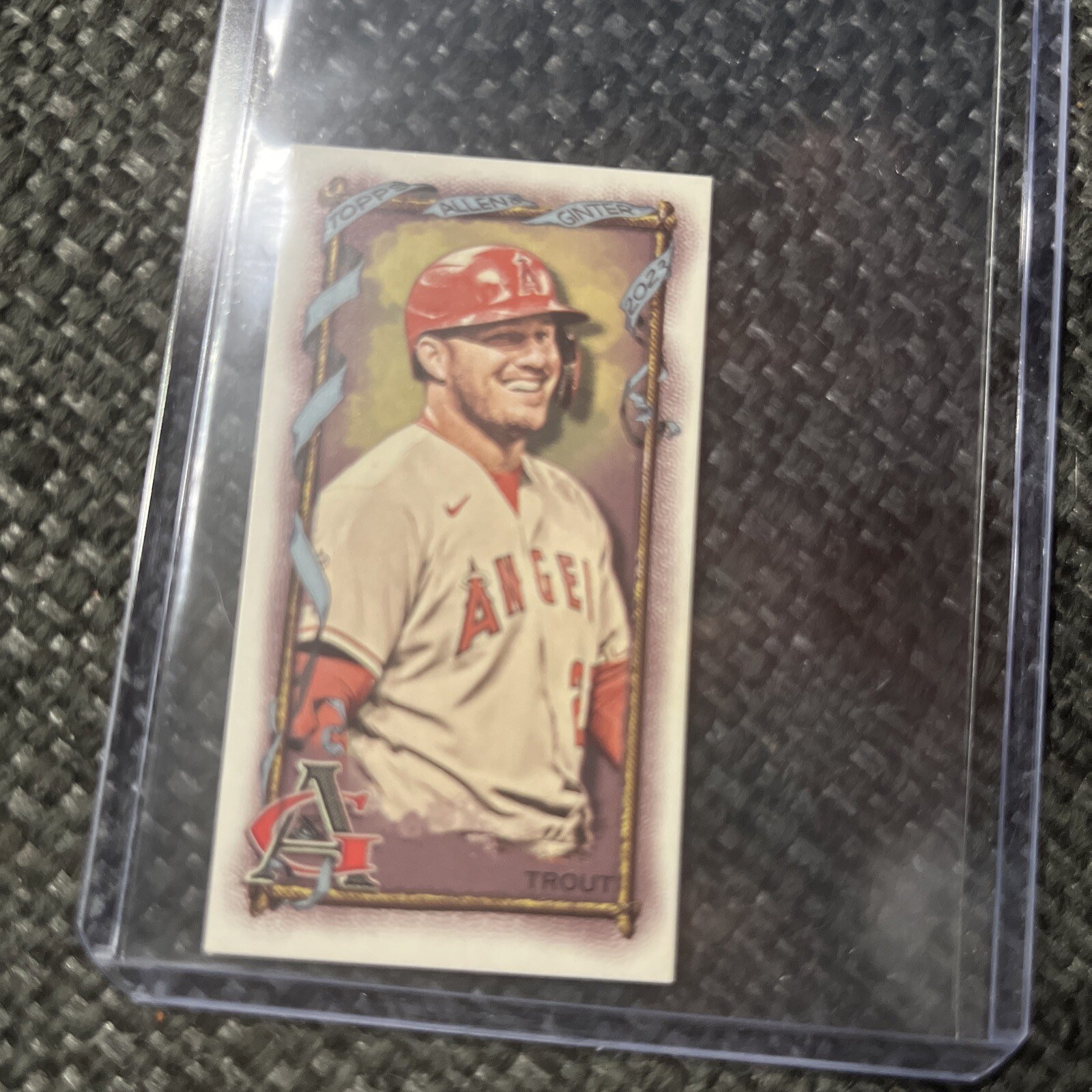 2023 Allen & Ginter Mini SP (Rip Card insert) #359 Mike Trout L.A ...