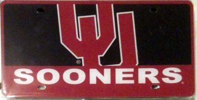 University of Oklahoma Sooners Premium Laser Tag License Plate ...