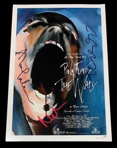 SIGNED PINK FLOYD NICK MASON BOB GELDOF ALAN PARKER THE WALL PHOTO ...