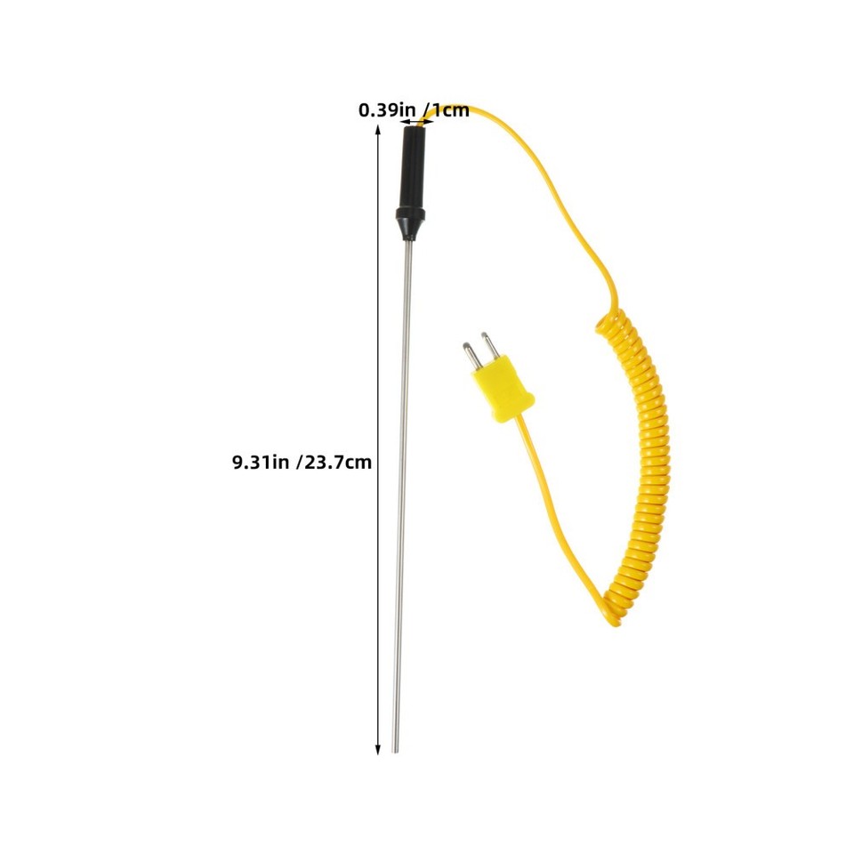 2 Pcs Stainless Steel Temperature Probe K Type Sensor Thermocouple ...