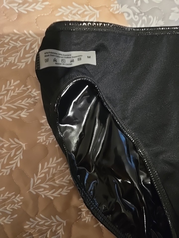 Men’s Swim Brief Trunks Speedo Style Black Vinyl Size Small | eBay