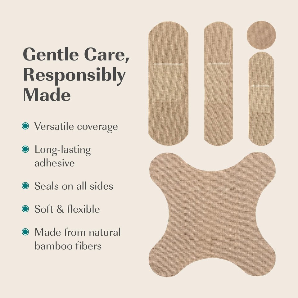 Eco-Friendly Bamboo Fabric Bandages | PFAS Free Bandages for Scrapes ...