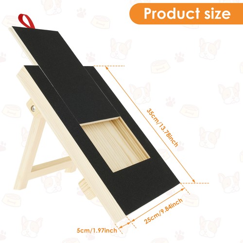 Dog Nail Scratch Board with Built-in Treat Box Wood Dog Scratch Pad Fun ...