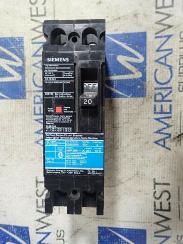 ED42B020 Siemens ITE Sentron 2 Pole 480 Volt 18kA ED4 Circuit Breaker ...