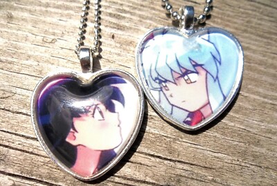 Inuyasha Trading Card Handmade Kagome Pendant Glass Cosplay Necklace ...