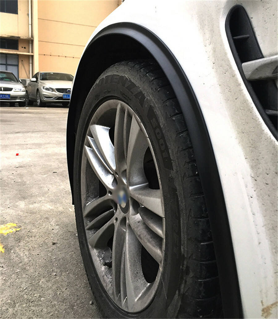 2x Car Front Wheel Eyebrows Exterior Rubber Fender Flare Protective ...