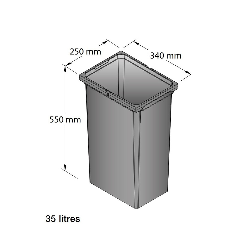 Kitchen Replacement Inner Waste Bin ONLY for VS ENVI Space XX Pro s and ...