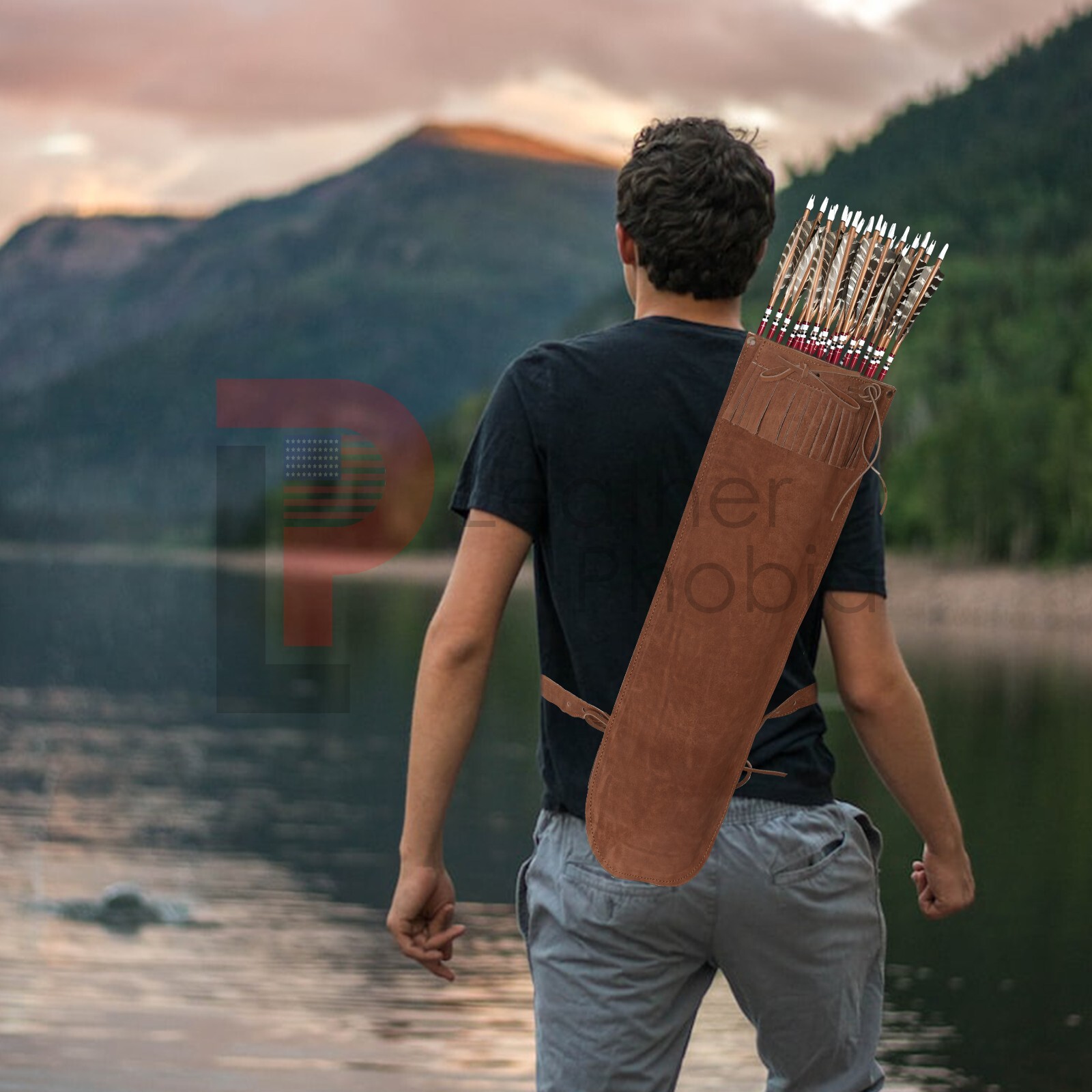 Back Arrow Quiver Genuine Cow Leather Arrow Holder Traditional Handmade Quivers | eBay