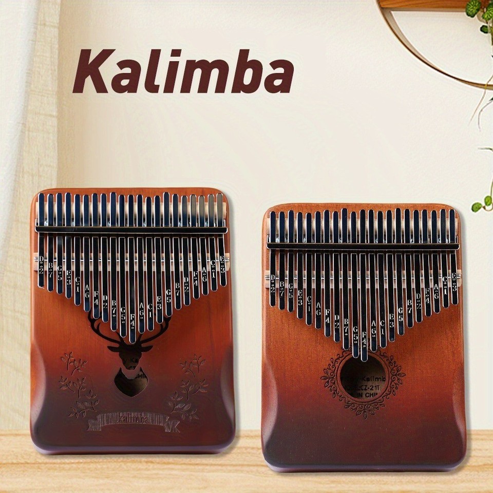 Kalimba Thumb Piano 21 Keys, Portable Mbira Finger Piano Gifts for Kids ...