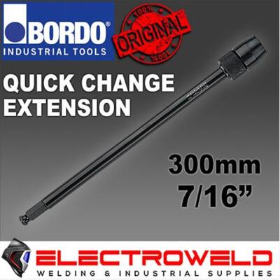 BORDO 300mm Quick Change Extension Adaptor 3/8", 7/16" Hex Drill Shank ...