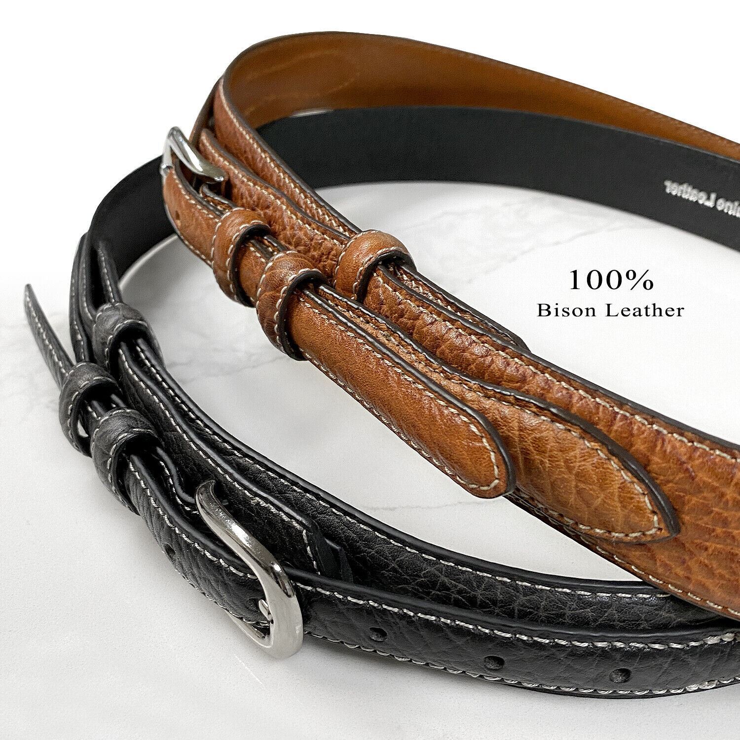Men's Belt Western Ranger Belt Genuine Leather Belt 1-3/8" taper to 3/4 ...