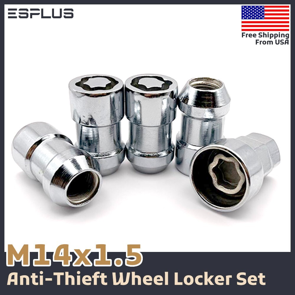 Chrome 14x1.5 Wheel Lock Set Lug Nut Fit Acura Honda Ram1500 Dodge Jeep ...