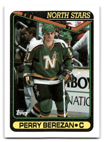 Perry Berezan 1990-91 Topps HOCKEY #357 Minnesota North Stars Rookie RC ...