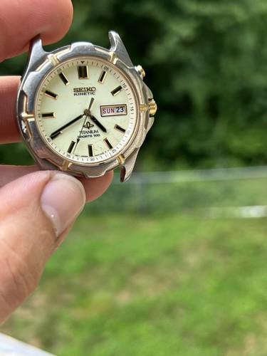 Vintage seiko titanium kinetic watch | eBay