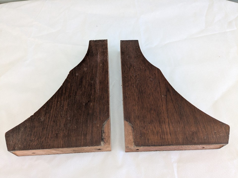 Antique Victorian Walnut Shelf Brackets Corbels Supports 6" X 8" Lot BZ ...