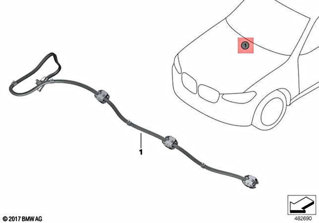 Genuine BMW X3 X4 M G01 G02 Nozzle Chain Windscreen Washer System ...
