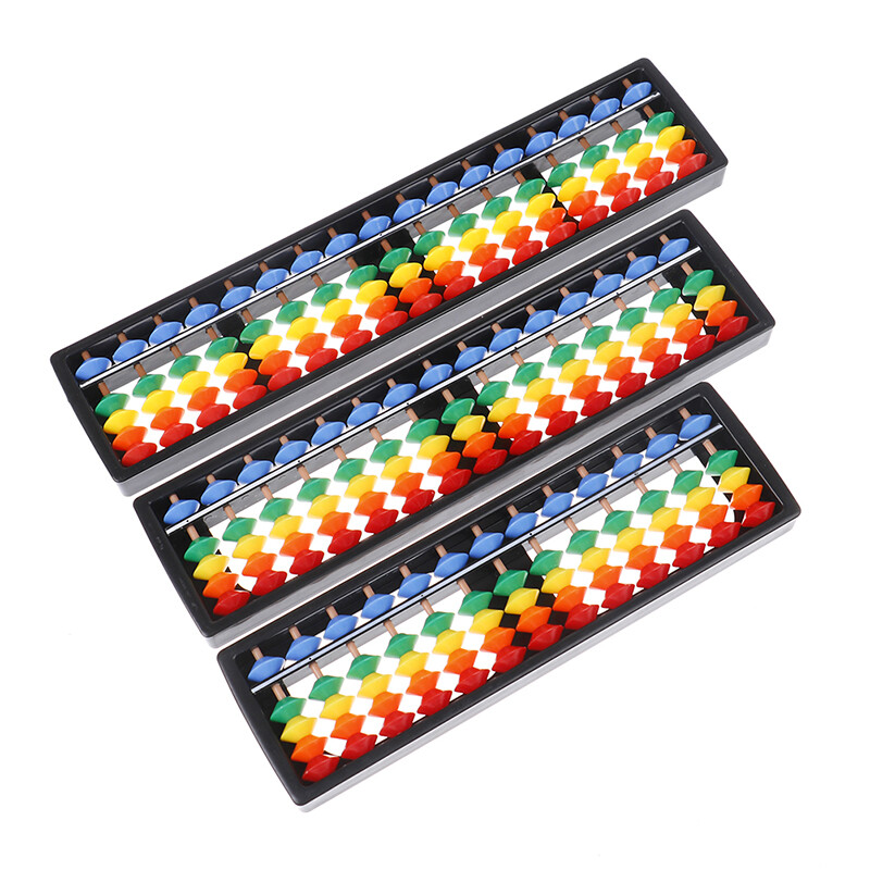 Portable 13/15/17 Column Abacus Arithmetic Soroban School Math Learning ...