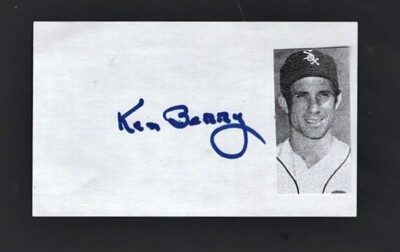 KEN BERRY-CHICAGO WHITE SOX AUTOGRAPHED 3X5 CARD W/PHOTO | eBay