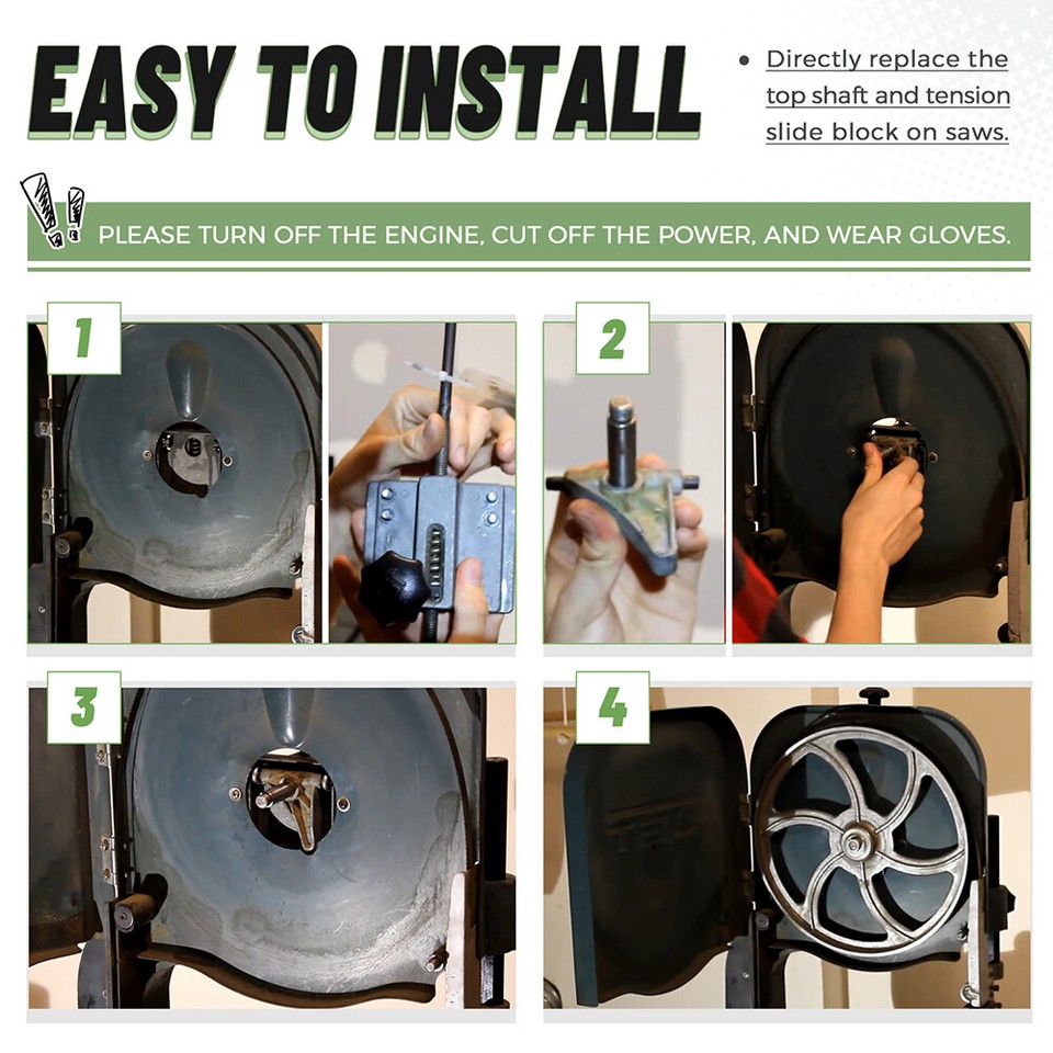 Ridgid Central Machinery Bandsaw Upper Wheel Tension Asbly W/iron Hinge ...