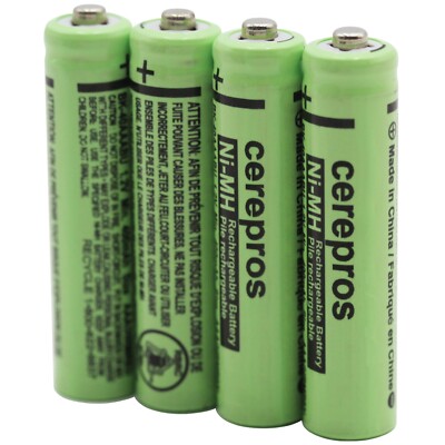 4 Rechargeable 1.2V 400mAh Ni-MH AAA Batteries for VTech AT&T Cordless ...