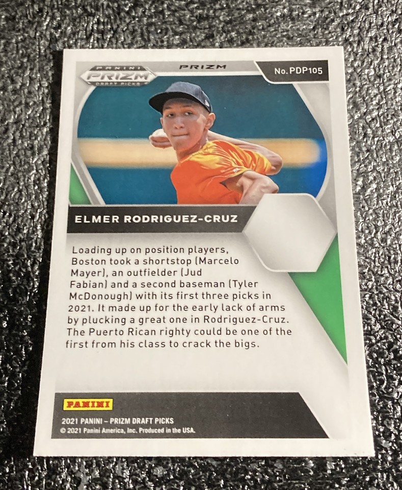 2021 Prizm Draft Picks Elmer Rodriguez-Cruz Red/Purple Prizm #PDP105 ...