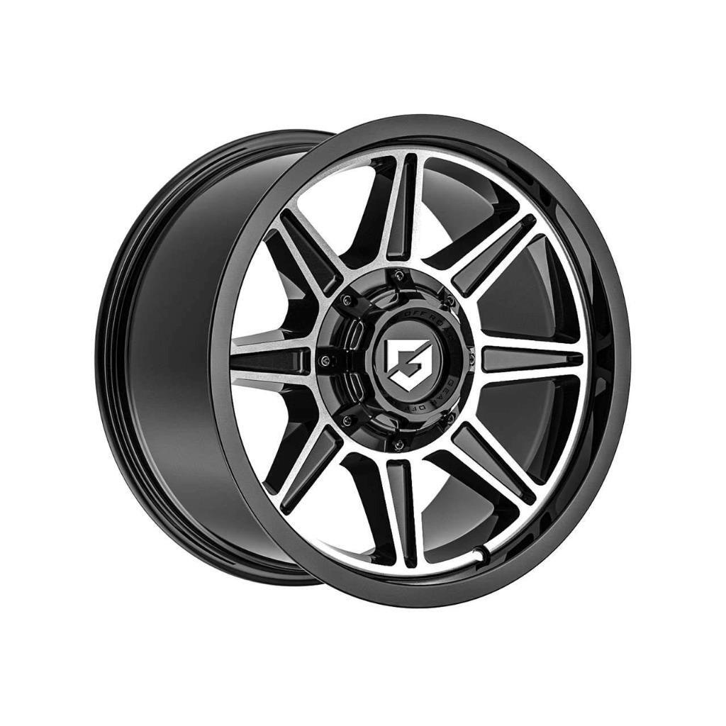 17 inch 17x9 Gear Off Road 773MB Black Machined wheels rims 8x6.5 8x165 ...