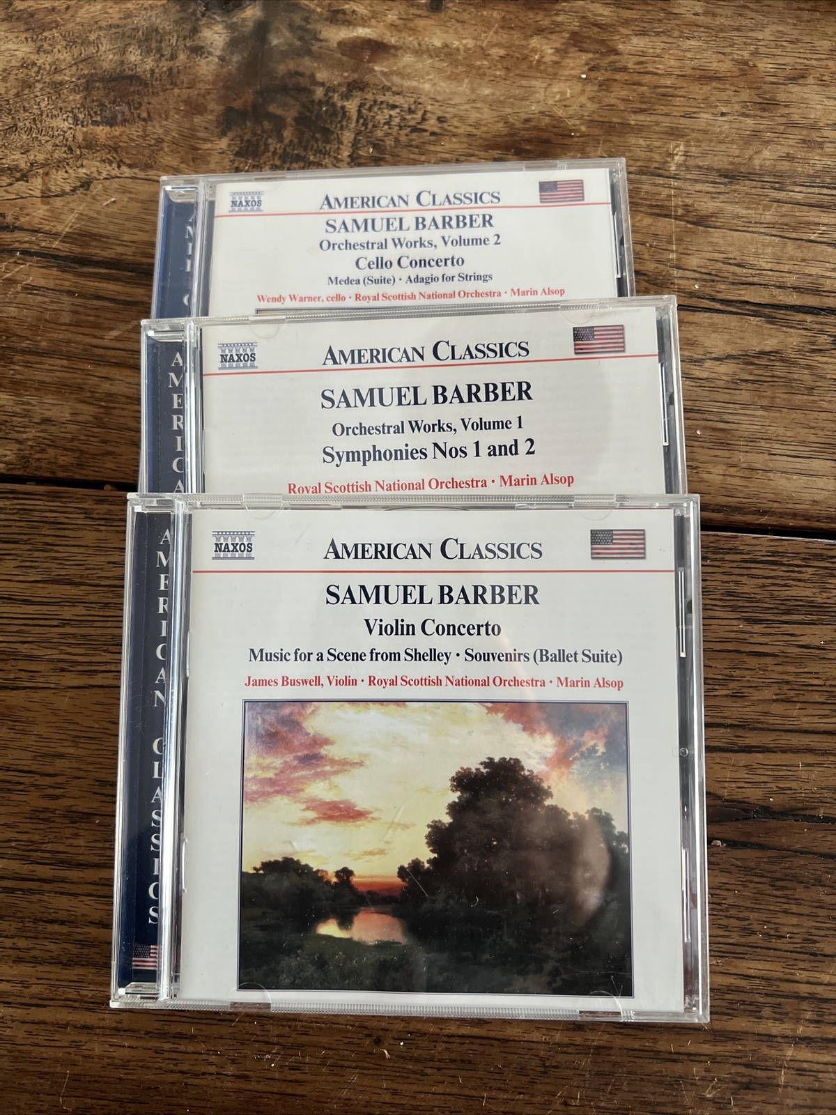 3 Samuel Barber American Classics Cds Violin Concerto, Orchestra Vol 1 ...