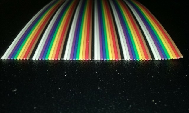 200Ft 60 Conductor 28awg Color Rainbow Ribbon Wire Cable | eBay